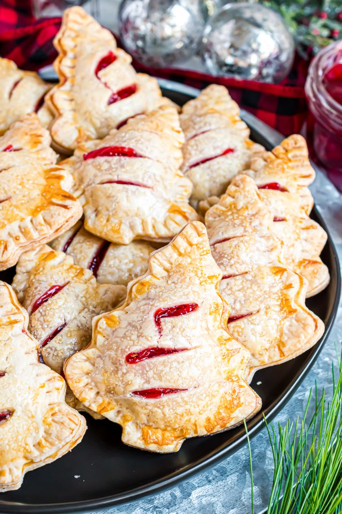 Christmas Tree Cherry Hand Pies - Salads Soups and Sweets