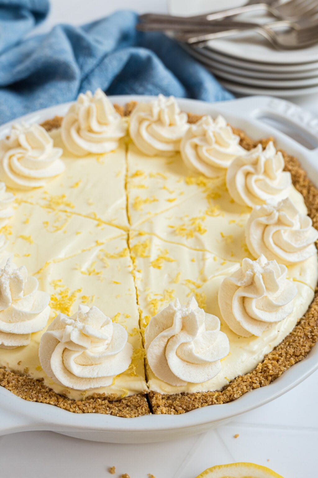 No Bake Lemon Cheesecake Pie - Salads Soups and Sweets