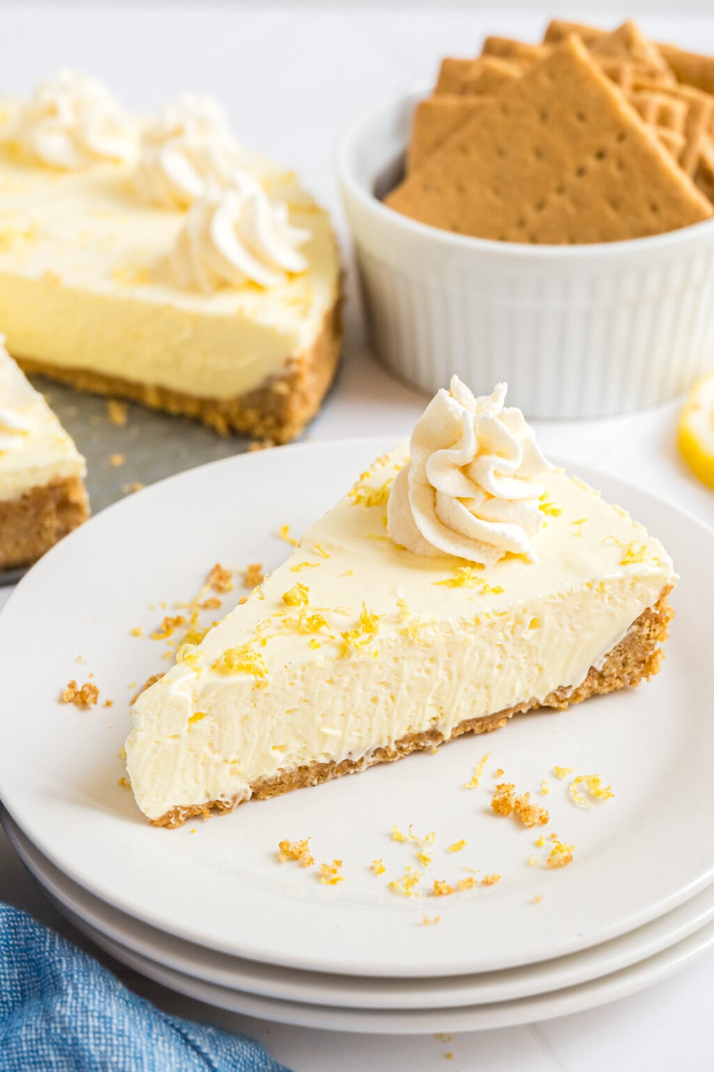 No Bake Lemon Cheesecake Pie - Salads Soups and Sweets